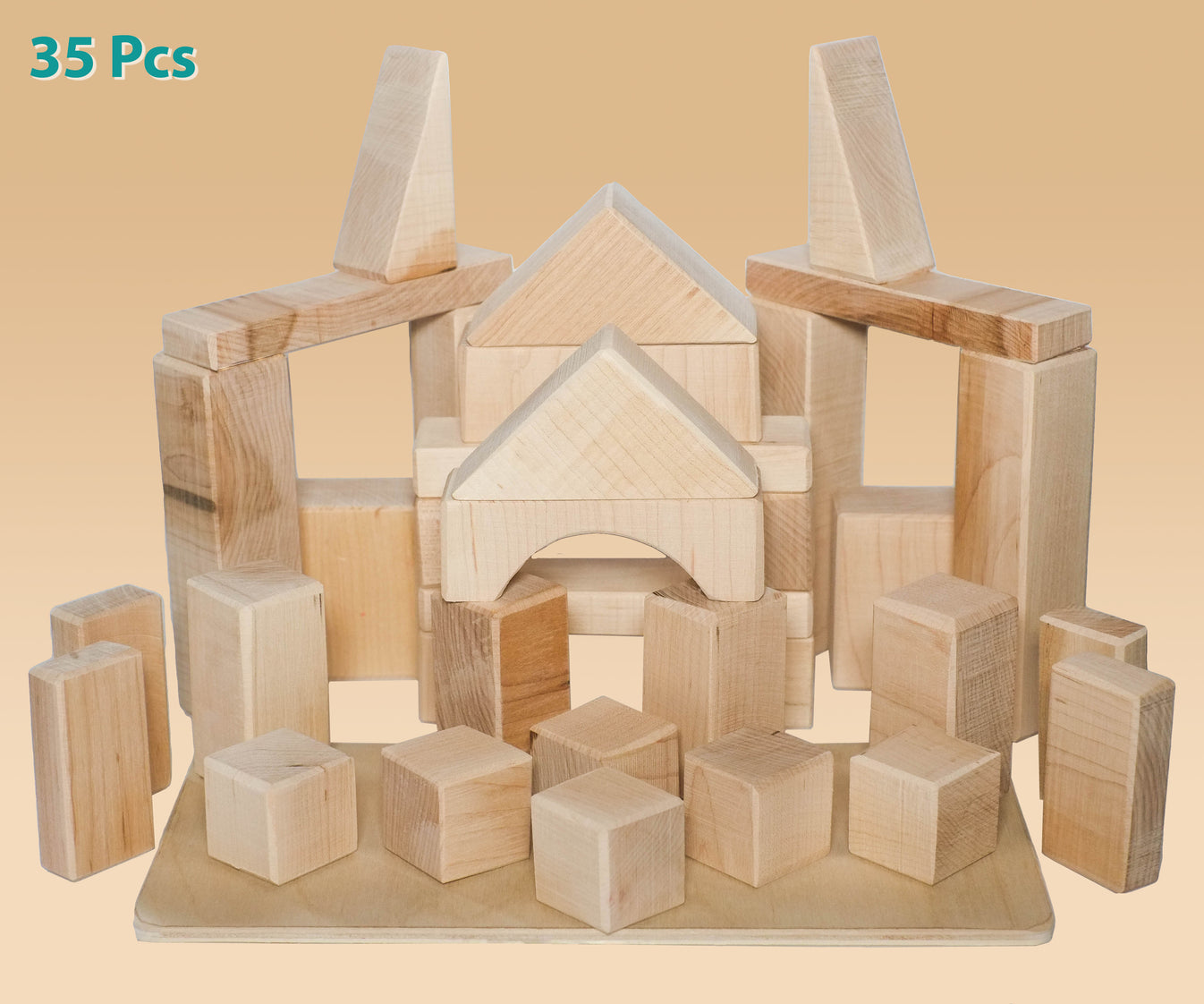 35 Piece Harrison Block Set - Unit Blocks Made in Canada – Wood Wood Toys