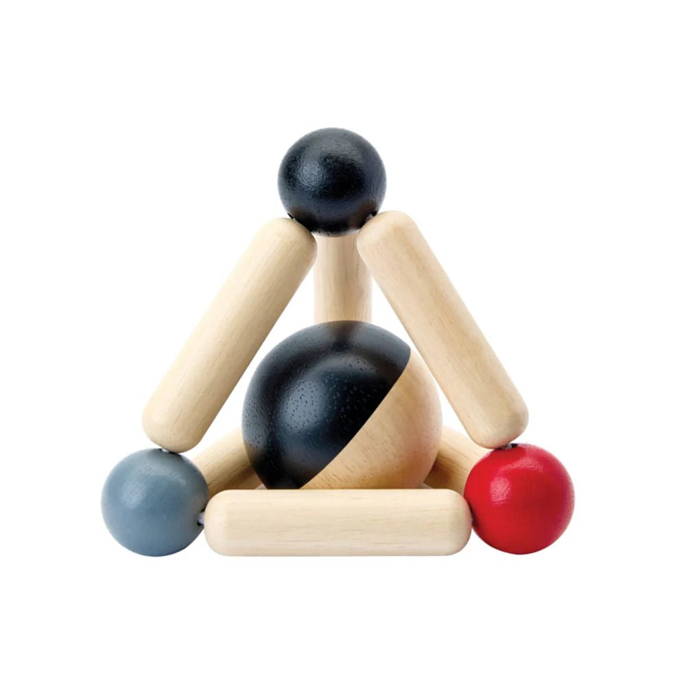 Triangle Clutching Toy (High Contrast) by PlanToys – Wood Wood Toys