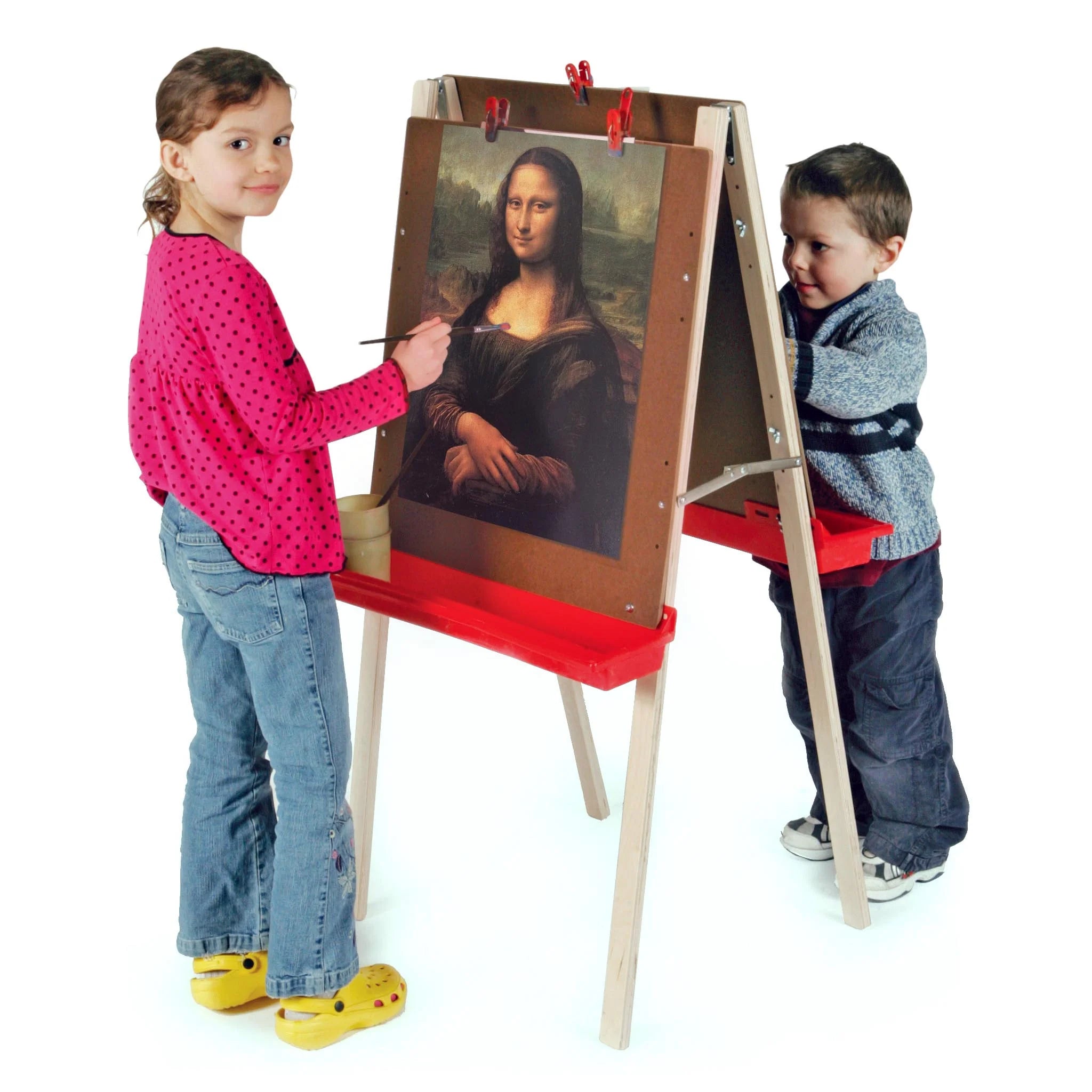 2 Station Classic Dual Easels - Made in Canada – Wood Wood Toys