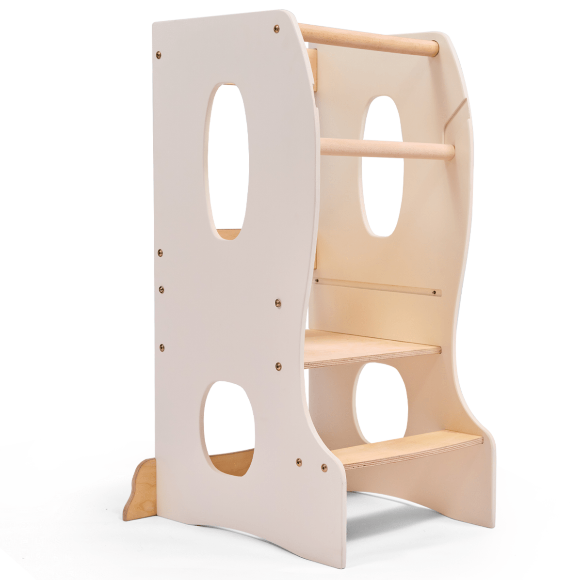 Stable Montessori Tower: Wooden Growing Chair - Ivory – Wood Wood Toys