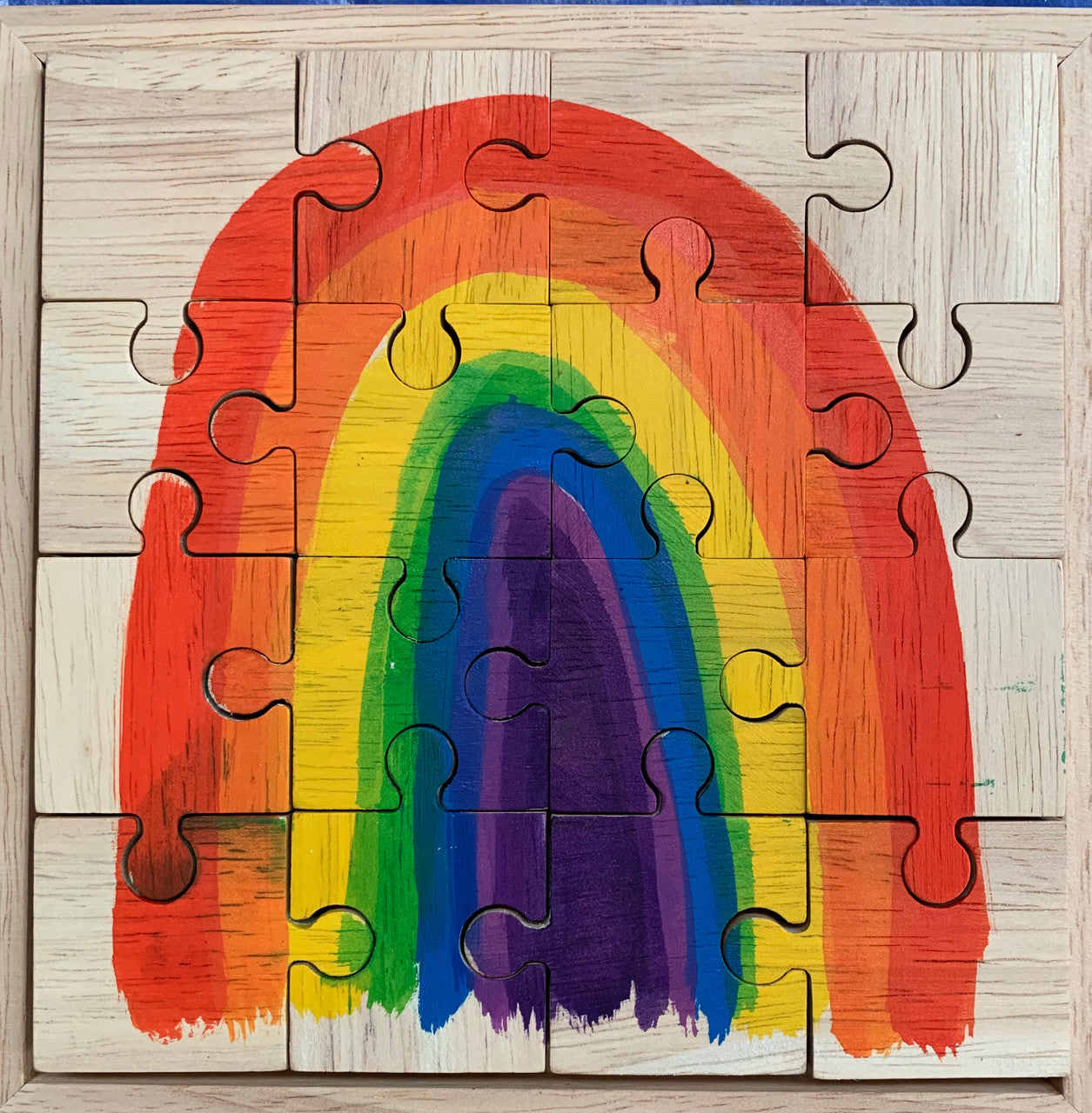 Papoose - Bright Rainbow Puzzle (16 pcs) – Wood Wood Toys