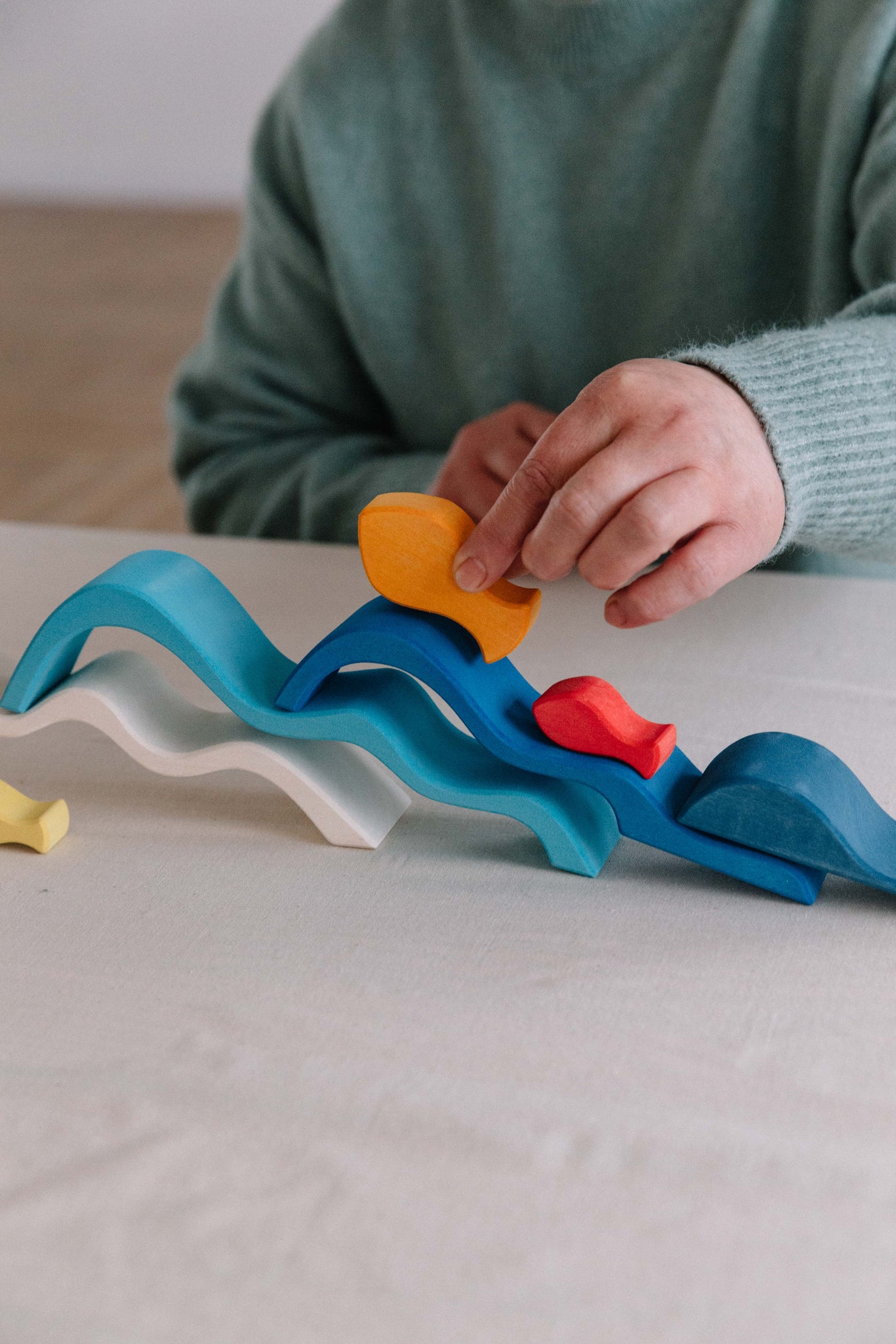 Stacking Wave Blocks by Avdar Toys – Wood Wood Toys