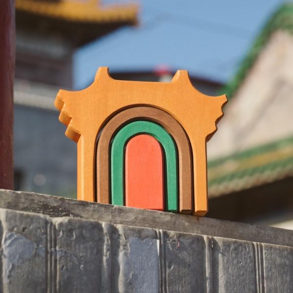 Avdar Tingzi Temple Arch Block Set – Wood Wood Toys