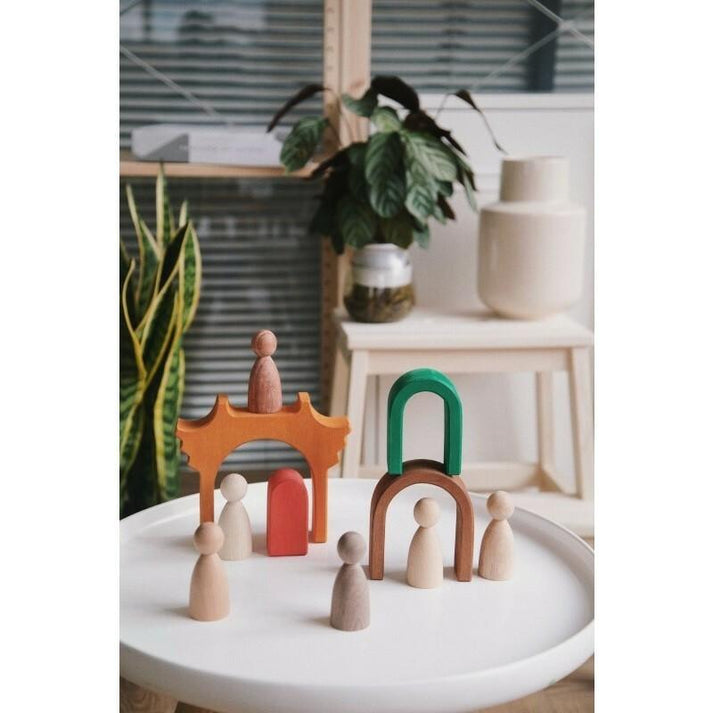 Avdar Tingzi Temple Arch Block Set – Wood Wood Toys