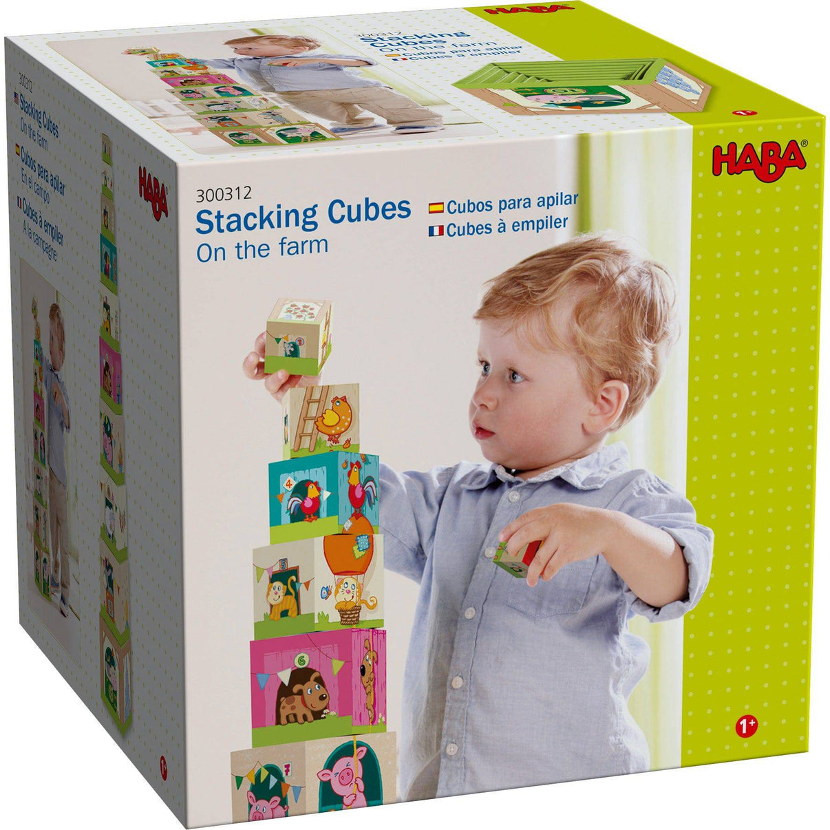 HABA On the Farm Cardboard Stacking & Nesting Cubes – Wood Wood Toys