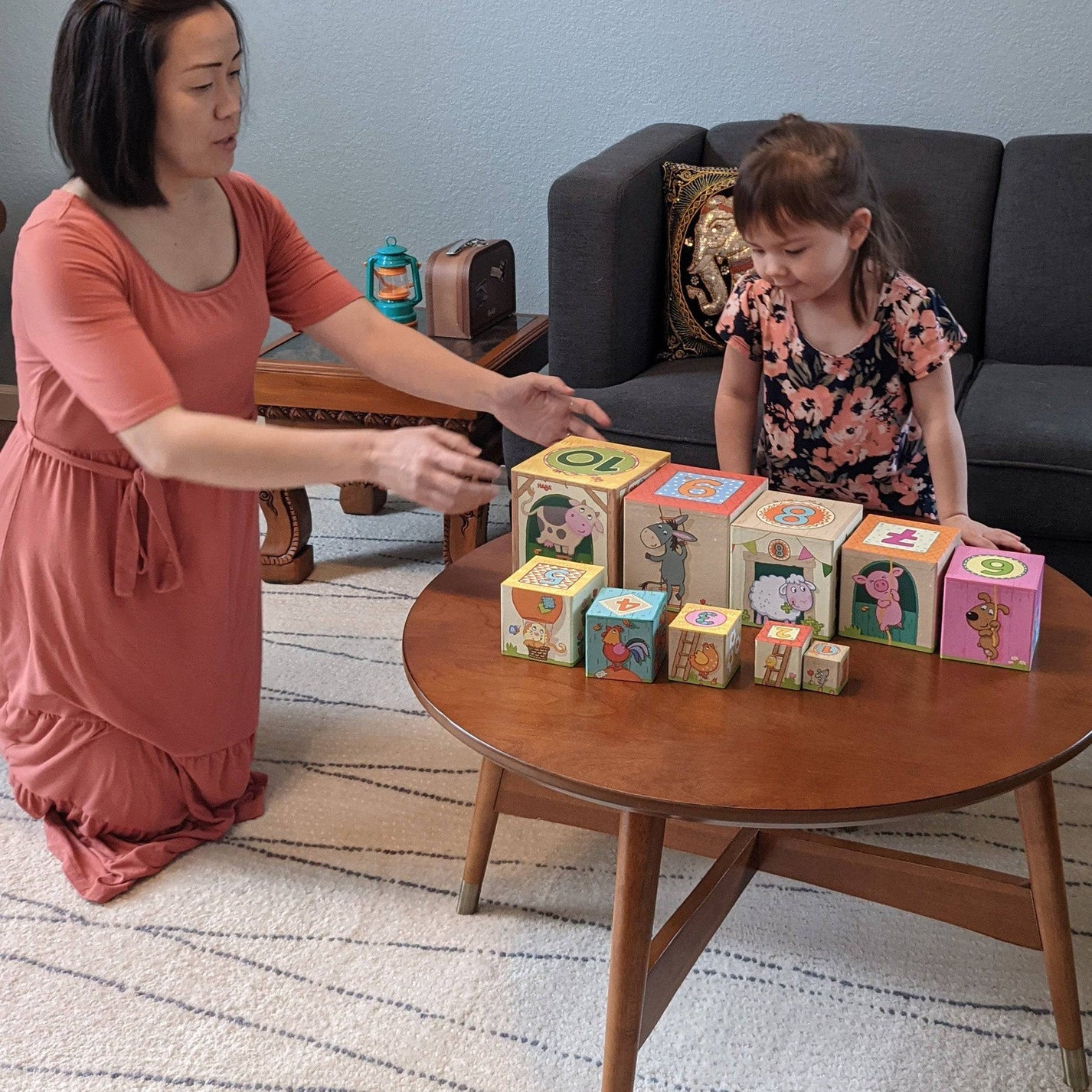 HABA On the Farm Cardboard Stacking & Nesting Cubes – Wood Wood Toys