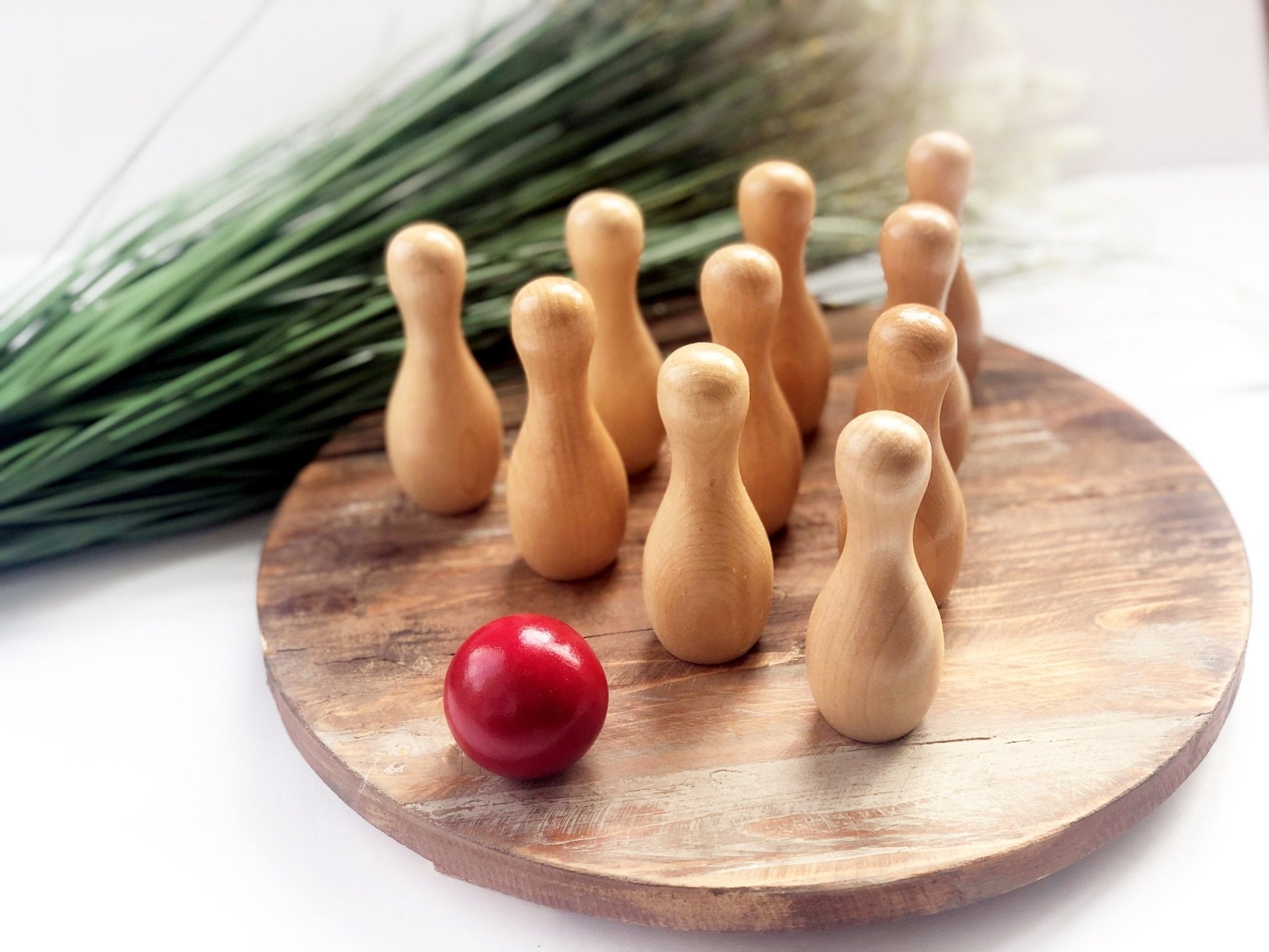 Natural Wood Tabletop Bowling Set by Legacy Learning Academy – Wood ...