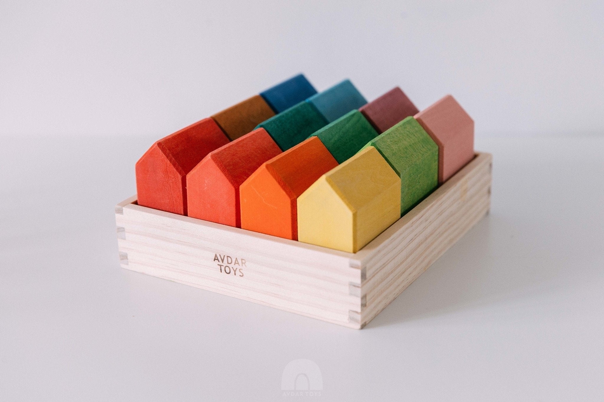 Rainbow House Blocks by Avdar Toys – Wood Wood Toys