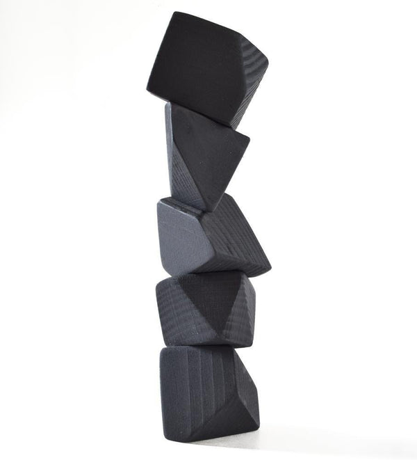 Tiny Coal Rock Blocks (Set of 5) – Wood Wood Toys